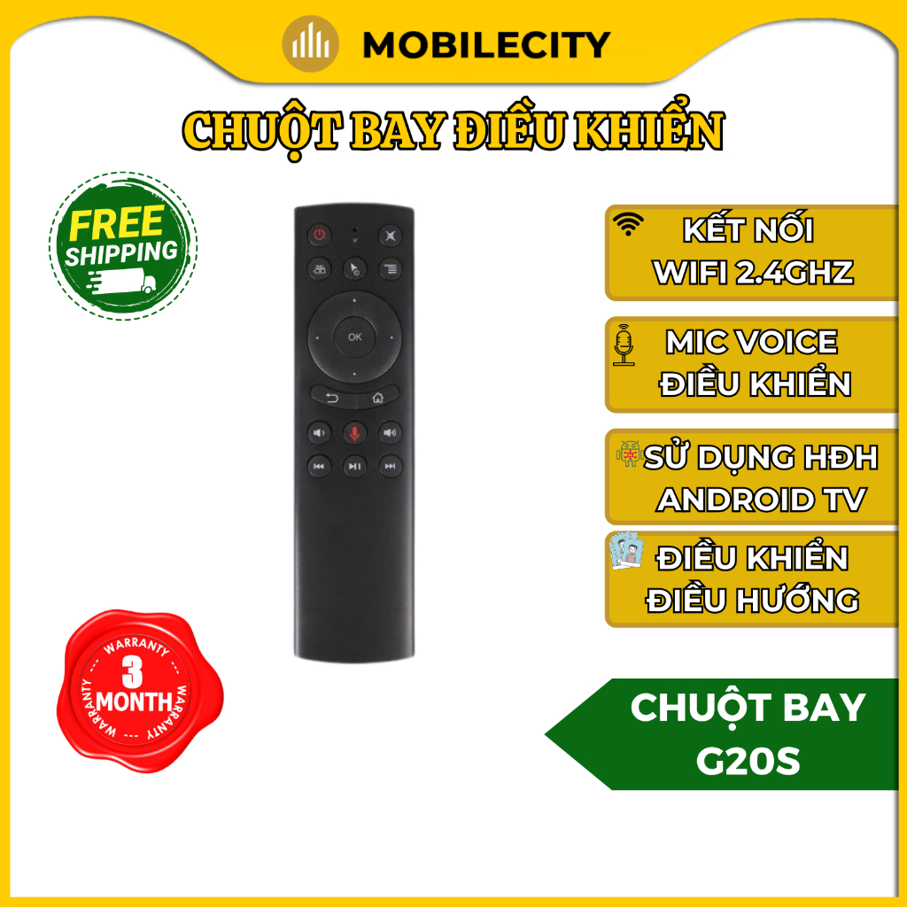Chuột bay G20S - Thiết Bị Điều Khiển Thông Minh Cho Các Dòng Smart TV Android | Shopee Việt Nam