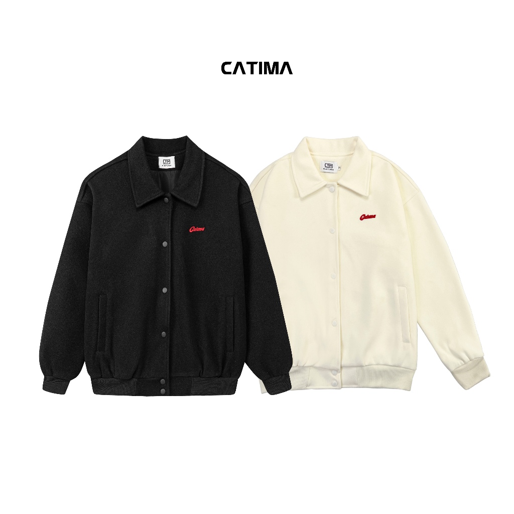 Áo Khoác VARSITY Basic CATIMA AV28 - Dạ Kép Dầy Dặn - Bo Tay Co Giãn ...