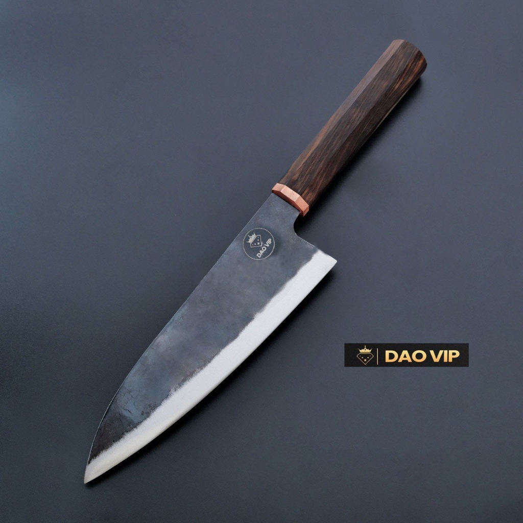Dao thái lọc thép nhíp xe cán gỗ mun DAO VIP DN21 | Shopee Việt Nam