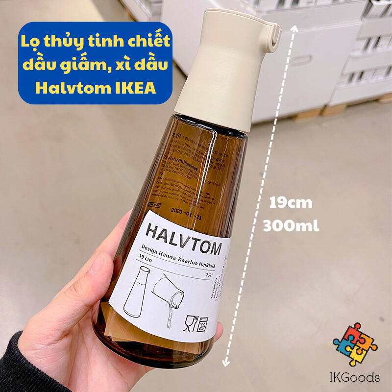 Lọ thủy tinh chiết dầu giấm, xì dầu Halvtom IKEA | Shopee Việt Nam