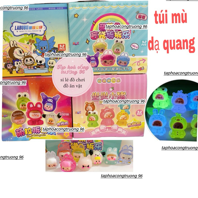 Hộp 32 gói túi mù to (30 túi con tu mù túi bút xáp màu) nhiều hình đồ ...