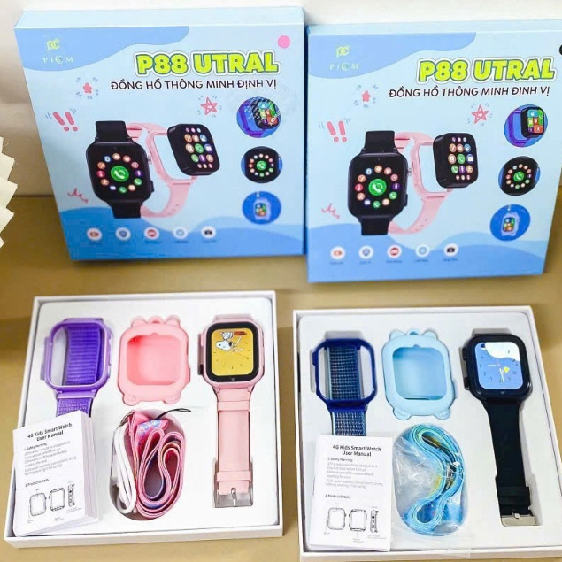 Đồng Hồ Thông Minh P88plus,Lắp Sim Sóng 4G,xem YTB-Tik.tok-Nghe Nhạc ...