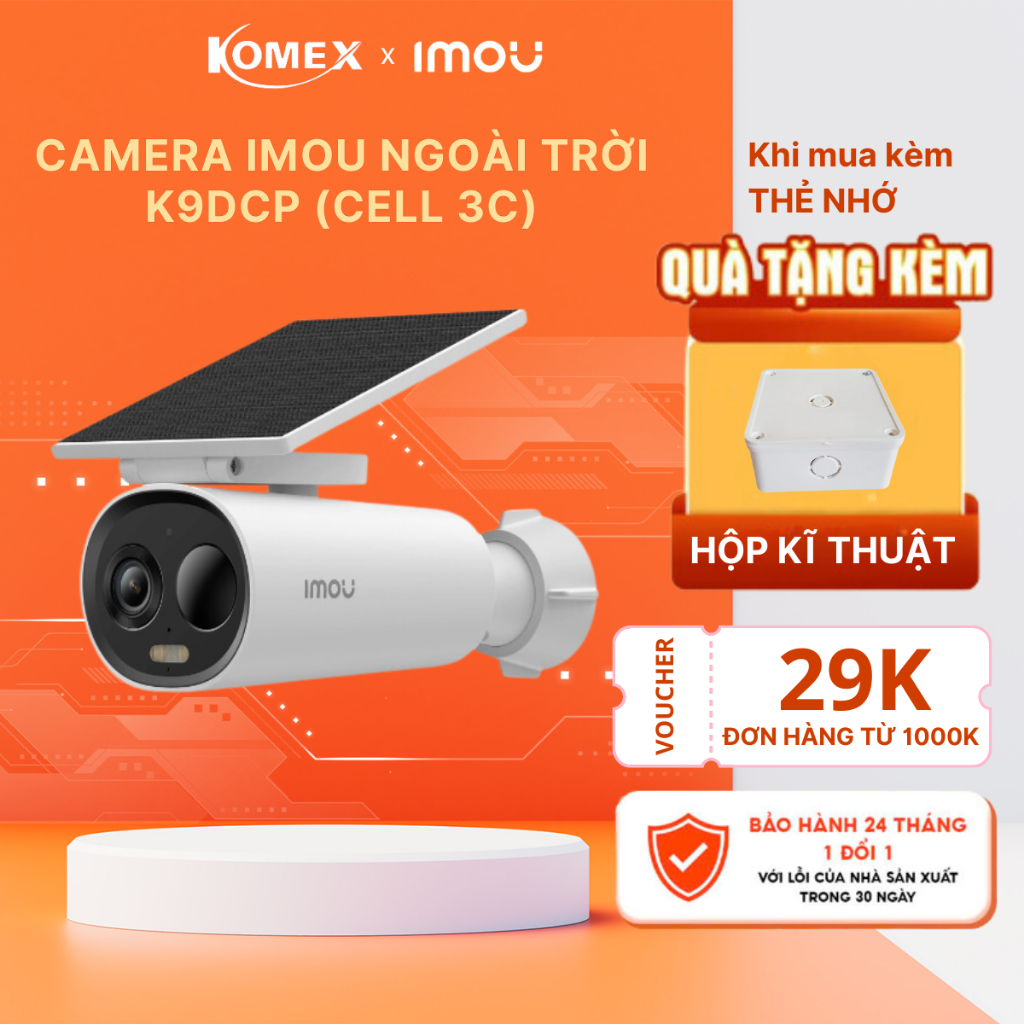 Camera IP Wifi ngoài trời IMOU Cell 3C AIO IPC-K9DCP-3T0WE-V2 Camera ...