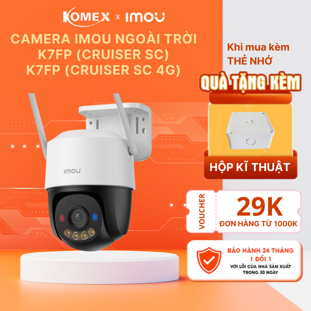 Camera IMOU ngoài trời K7FP (Cruiser SC) kết nối wifi 2.4ghz, K7FP ...