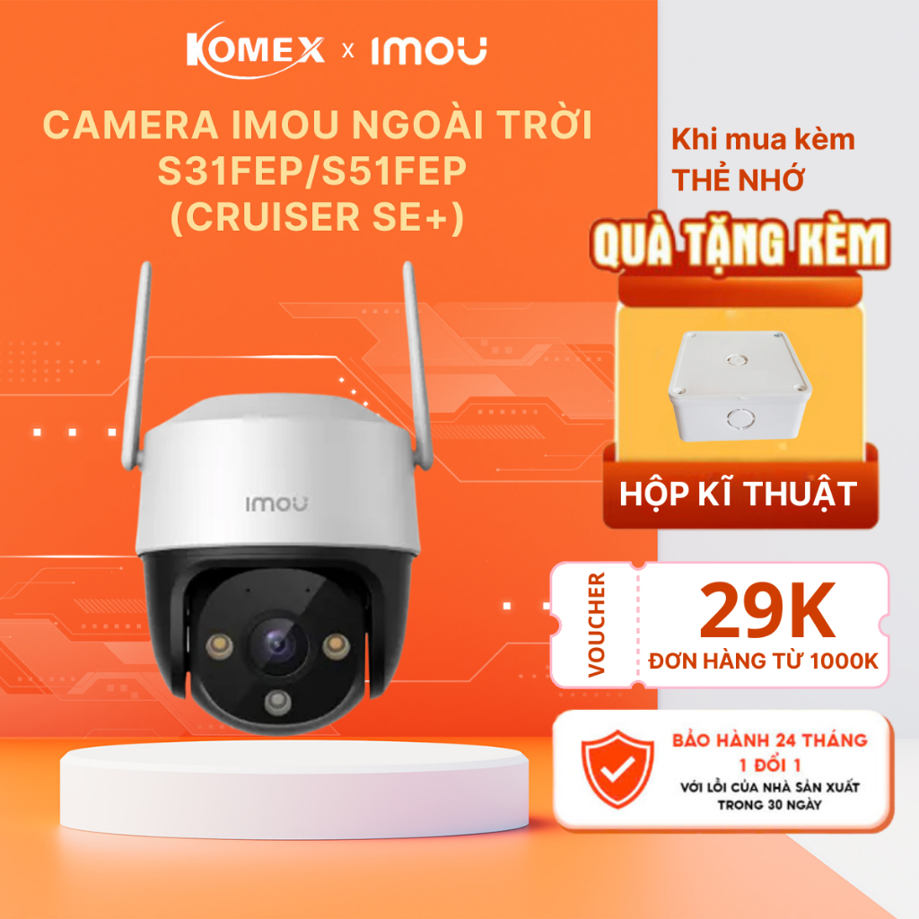 Camera IMOU ngoài trời S31FEP (Cruiser SE+ 3MP)/ S51FEP (Cruiser SE+ ...
