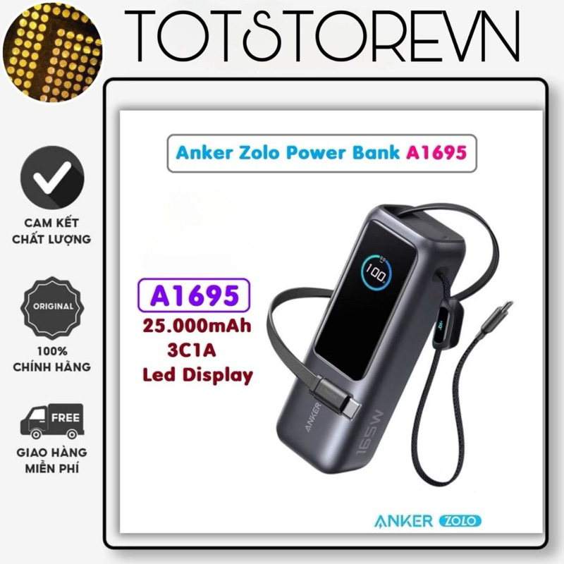 Pin dự phòng Anker Zolo A1695 165W dung lượng 25000mAh | Shopee Việt Nam