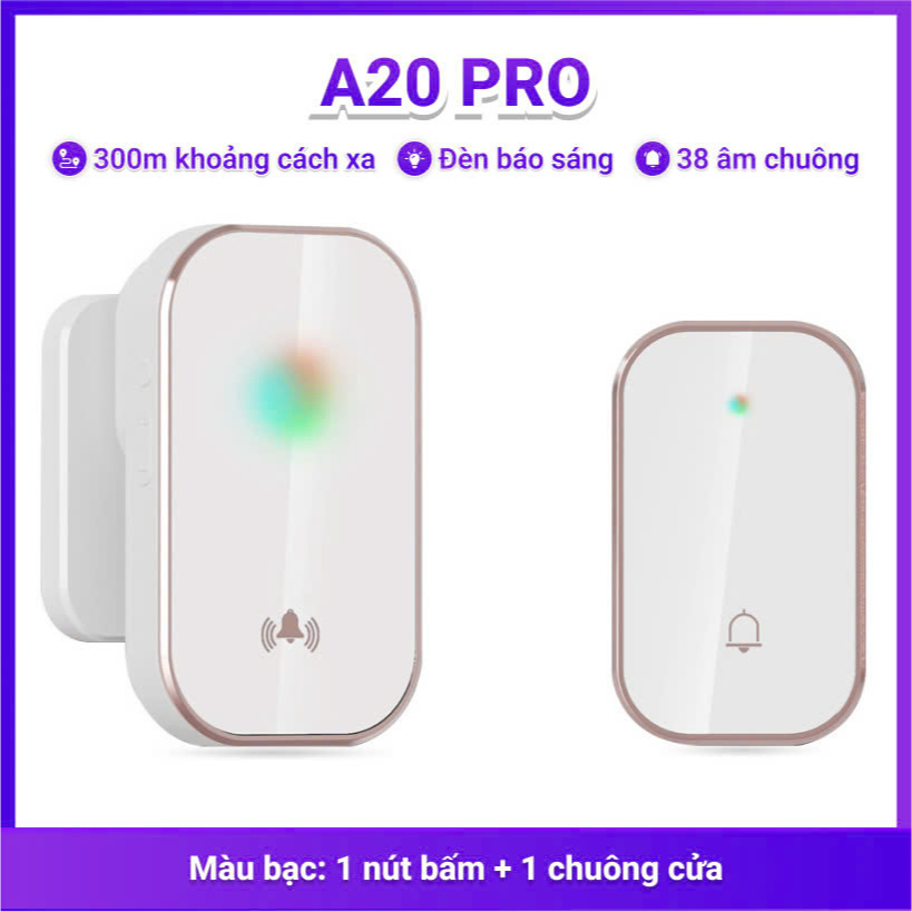 Chuông Cửa Không Dây A20 Pro - Công Nghệ Xuyên Tường 300m, Chống Nước ...