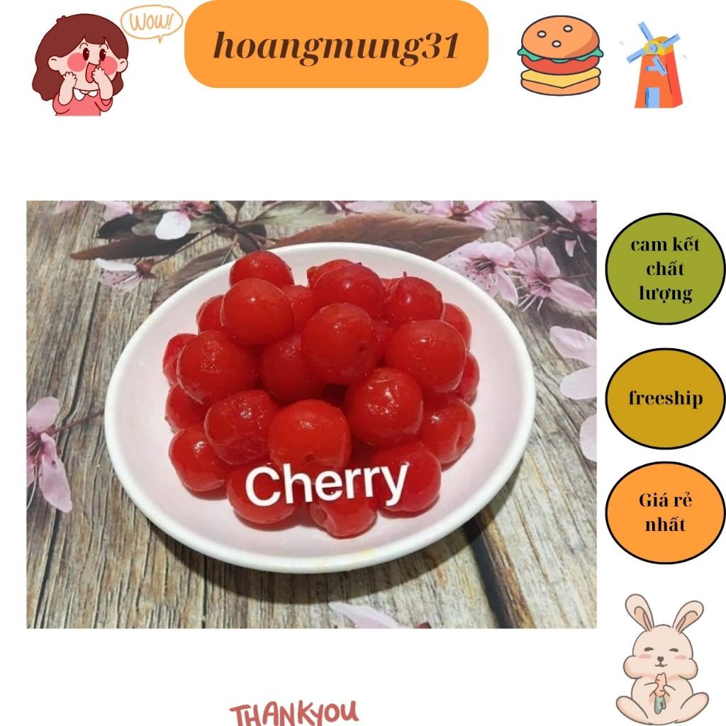 Ô mai/mứt cherry, anh đào sấy giòn (500g) | Shopee Việt Nam