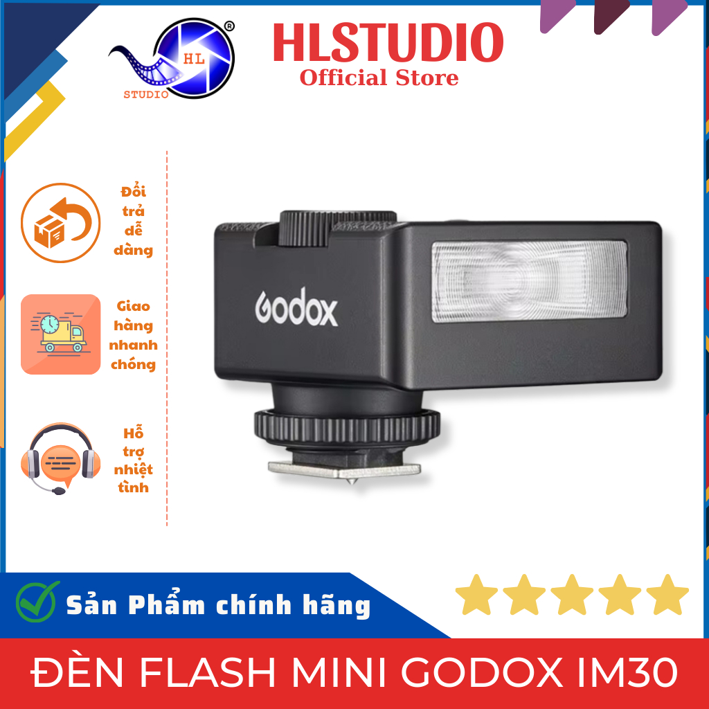 Đèn Flash Mini Godox iM30 - Chế Độ Quang Học S1/S2, Nhiệt Độ Màu 6500K, Nhẹ Và Di Động | Shopee ...