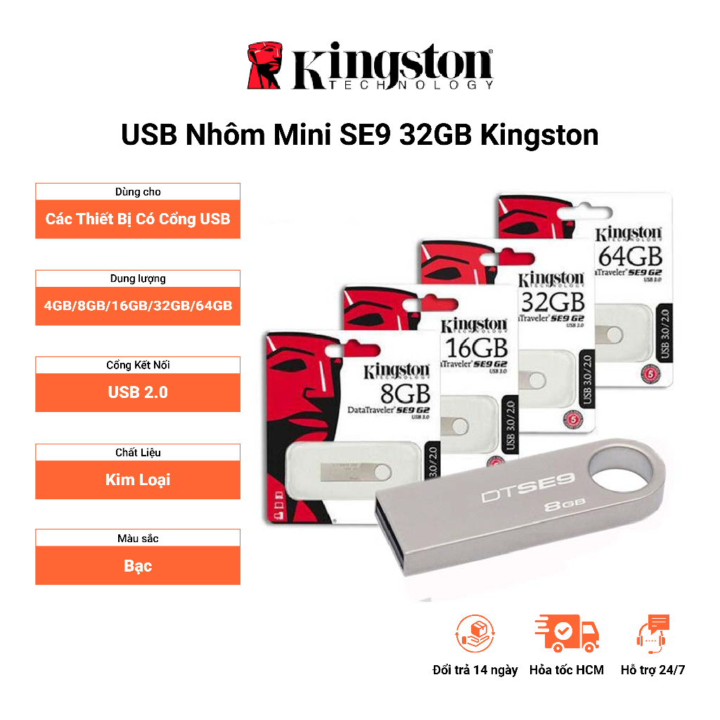 USB KINGSTON SE9 32GB - USB 2.0, Chống Nước | Shopee Việt Nam