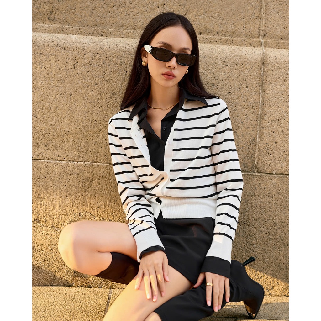 Áo kiểu cardigan cổ tròn BASIC ANN CARDIGAN | Shopee Việt Nam