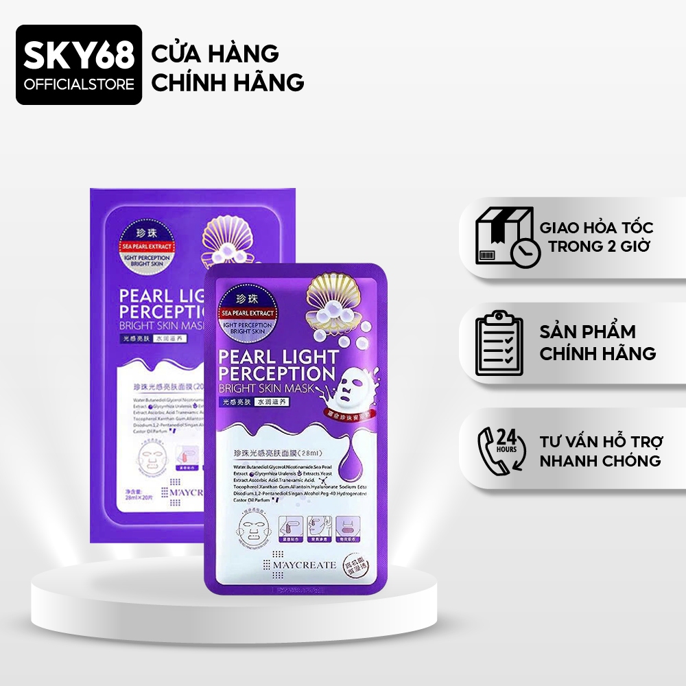 Hộp 20 Mặt Nạ Dưỡng Trắng Da MayCreate Pearl Light Perception Bright Skin Mask 28mlx20 - PEARL ...