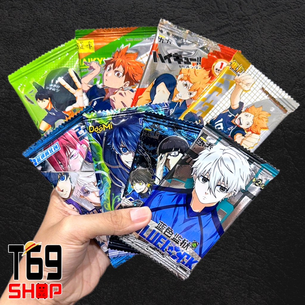 Pack nhân phẩm, gói thẻ nhân phẩm anime Blue Lock và Haikyuu mẫu mới ...