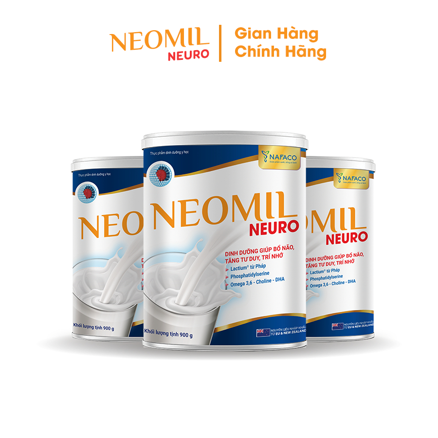 [Chính Hãng] Bộ 3 Lon 900g Sữa Neomil Neuro nguyên liệu nhập khẩu 100% - Sữa y tế giúp bổ não ...