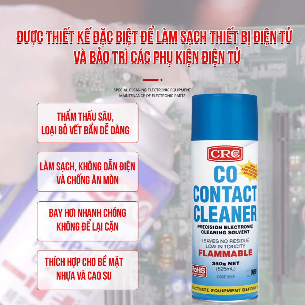 CRC Co Contact Cleaner - 2015, 2016 - Chất tẩy rửa tiếp điểm điện ...