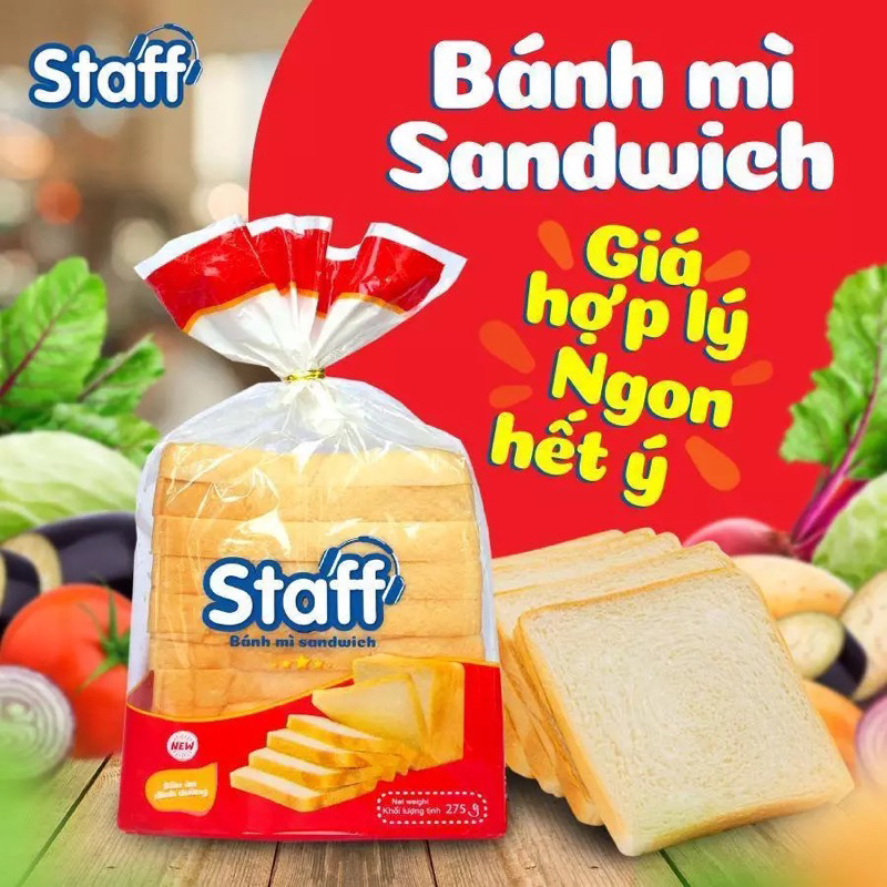 Bánh mì Sandwich Staff Gói 275g / Bánh Gối | Shopee Việt Nam