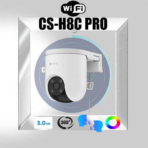 Camera wifi EZVIZ H8C PRO 3mp/ 4MP/ 5MP quay quét có màu ban đêm (tặng hộp kt) | Shopee Việt Nam