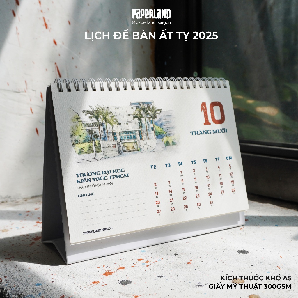LỊCH BÀN KIẾN TRÚC VIỆT NAM 2026 | GIẤY MỸ THUẬT CAO CẤP DÀY 300gsm ...