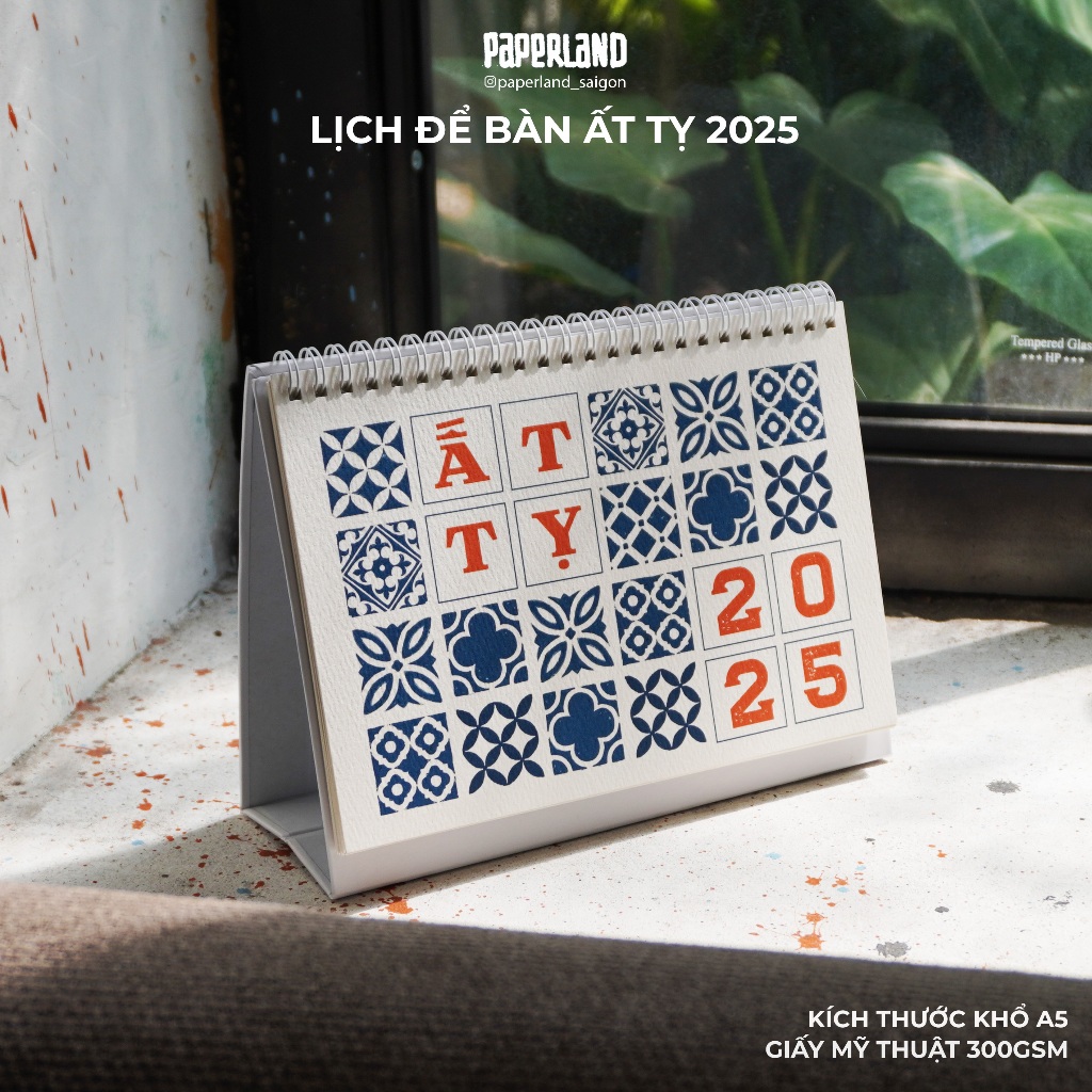 LỊCH BÀN GẠCH BÔNG VIỆT NAM 2025 | GIẤY MỸ THUẬT CAO CẤP DÀY 300gsm ...