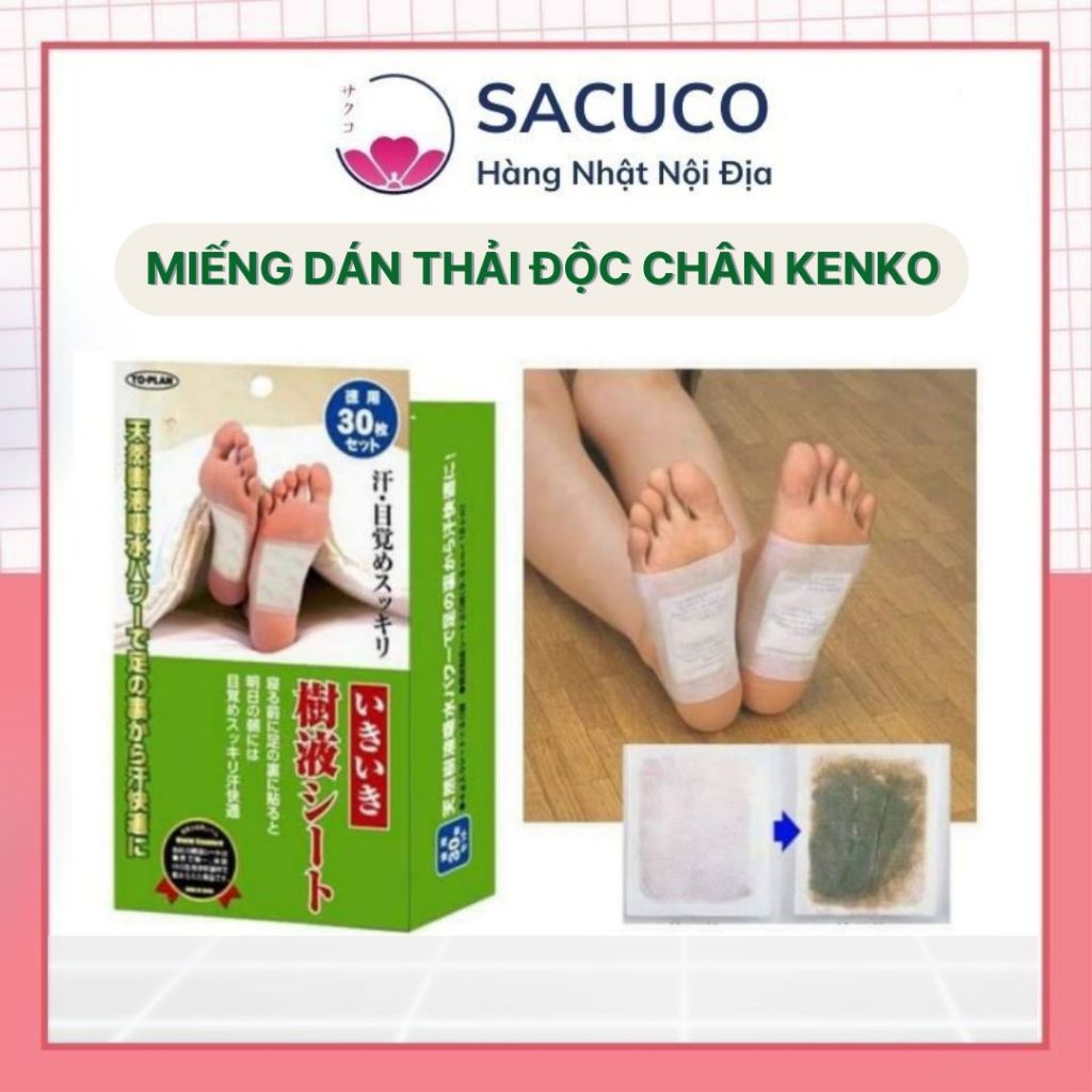 (Tách lẻ 1 miếng dùng thử) Miếng Dán Thải Độc Chân Kenko To Plan ...