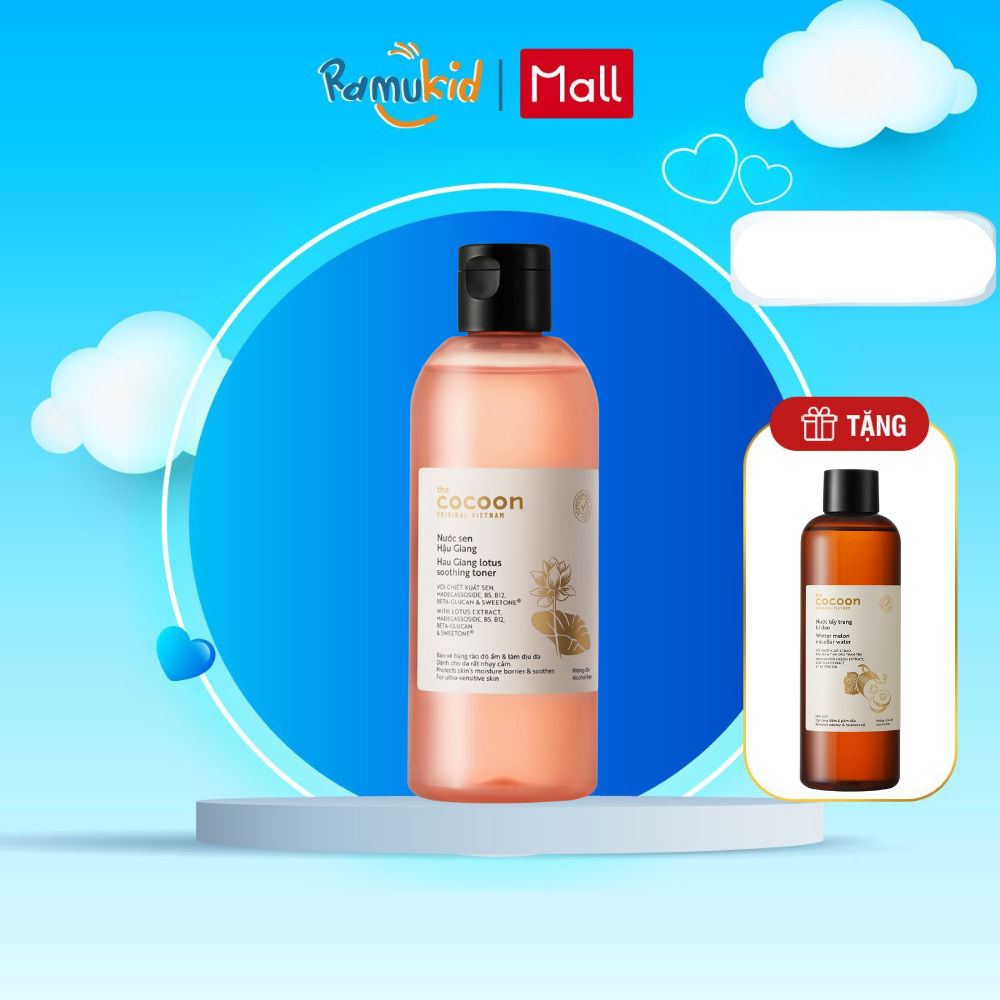 [ Mua 1 tặng 1 ] Nước sen Hậu Giang Cocoon 310ml tặng Nước tẩy trang bí ...
