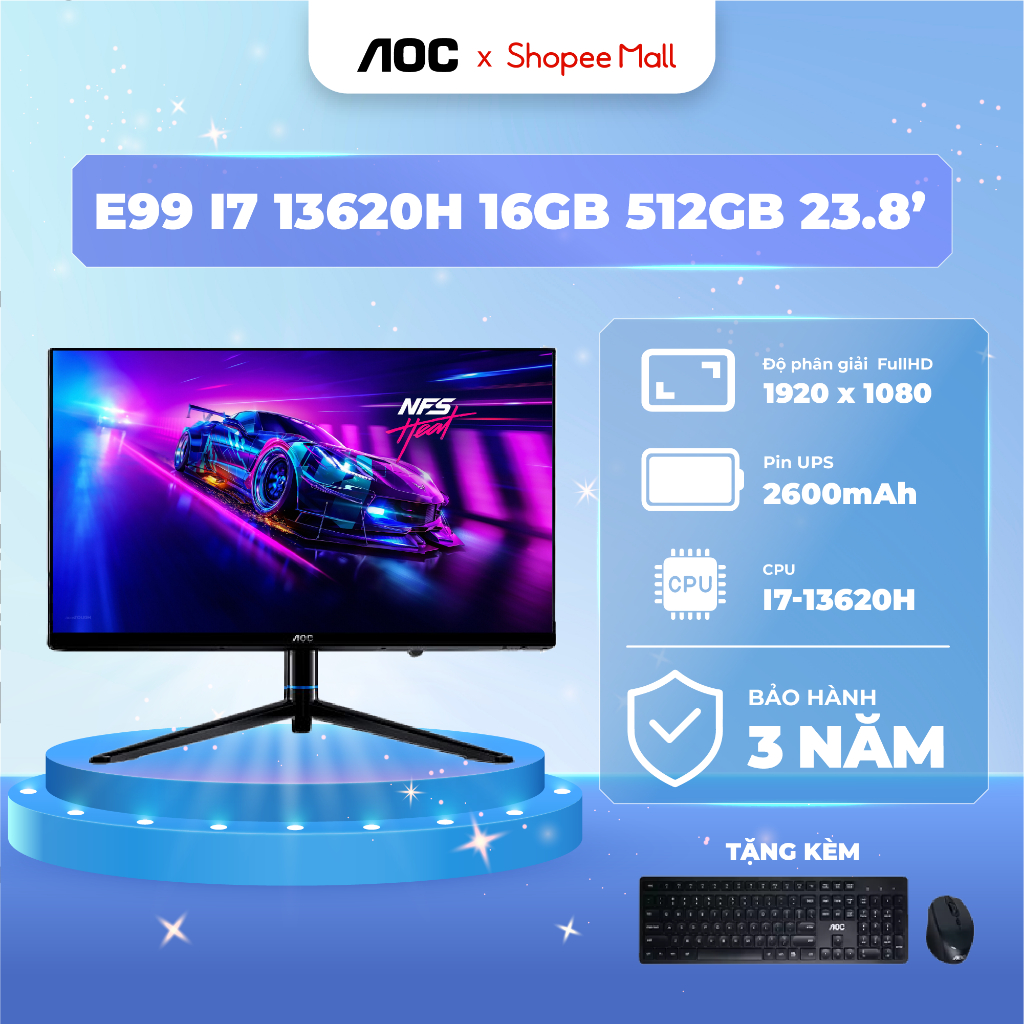 Máy tính All In One AOC E99 Master Intel Core i7-13620H RAM 16GB DDR4 ...