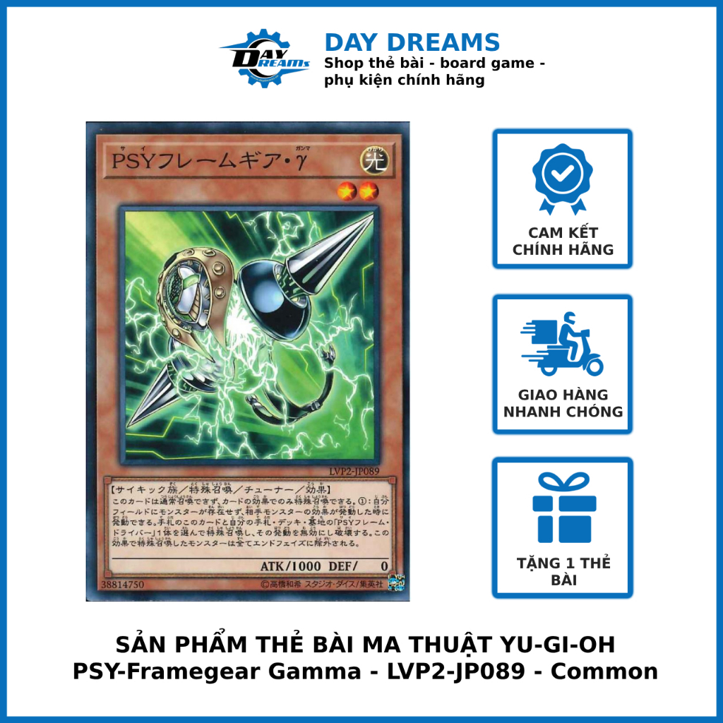 THẺ BÀI YUGIOH CHÍNH HÃNG: PSY-Framegear Gamma - LVP2-JP089 - Common | Shopee Việt Nam