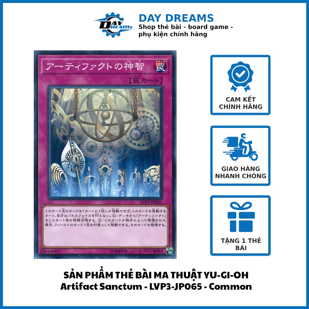 THẺ BÀI YUGIOH CHÍNH HÃNG: Artifact Sanctum - LVP3-JP065 - Common | Shopee Việt Nam