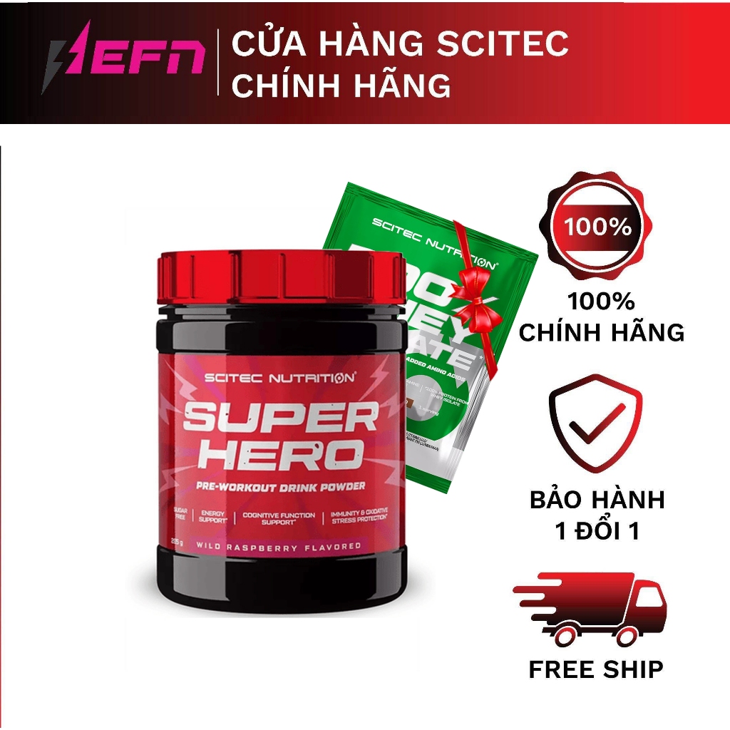 Pre workout SUPER HERO Tăng Sức Mạnh, Sức Bền, Tăng Hiệu Suất Tập Luyện ...