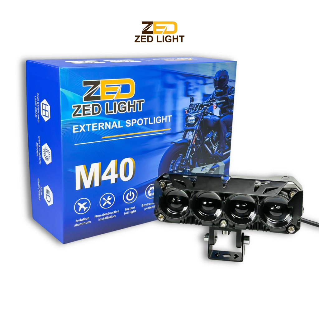 Đèn Trợ Sáng Bi Cầu 4 Mắt M40 ZEDLIGHT 80W 12,24V DC Lắp Xe Tải, Ô Tô , Xe Máy | Shopee Việt Nam