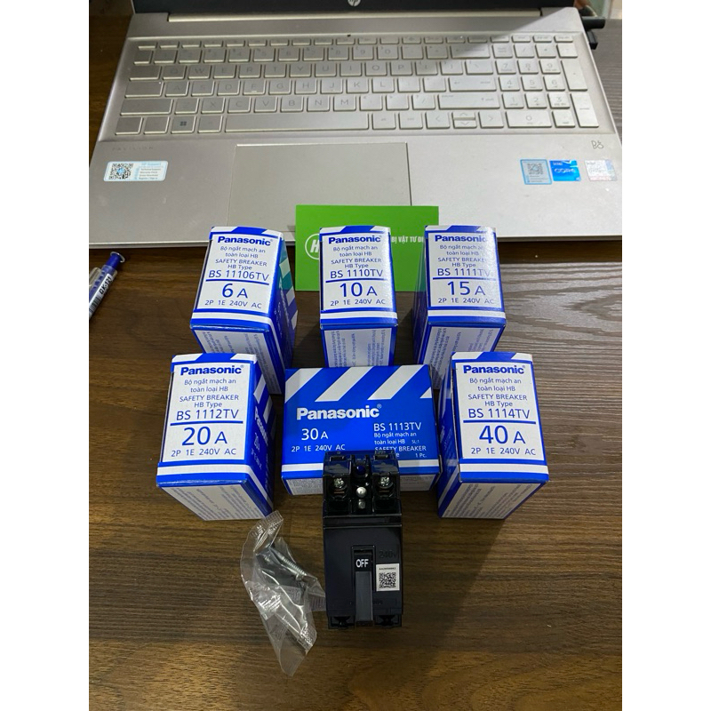 Panasonic - Cầu dao an toàn Aptomat Át HB CB cóc Panasonic 6A 10A 15A ...