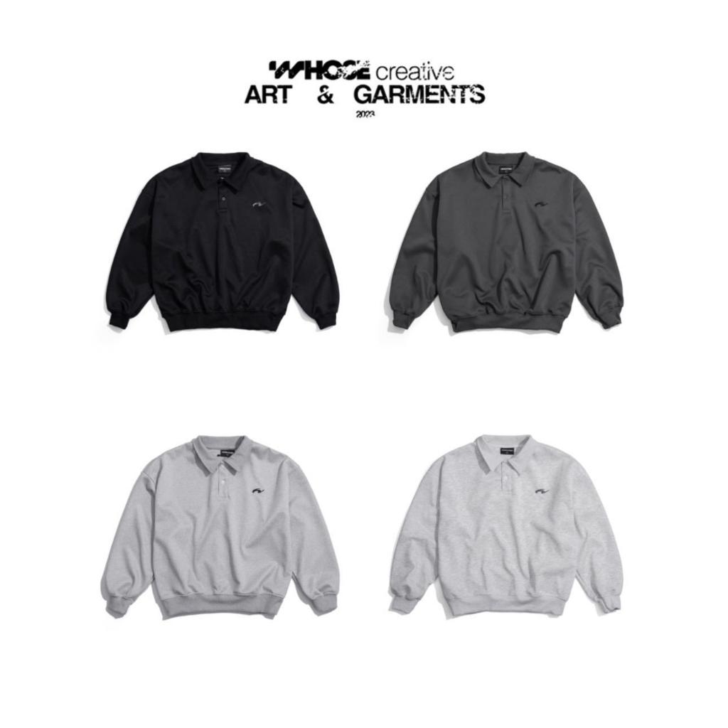 POLO SWEATER - Áo polo sweater nỉ 2 da thêu logo 3D Whose Studio ...