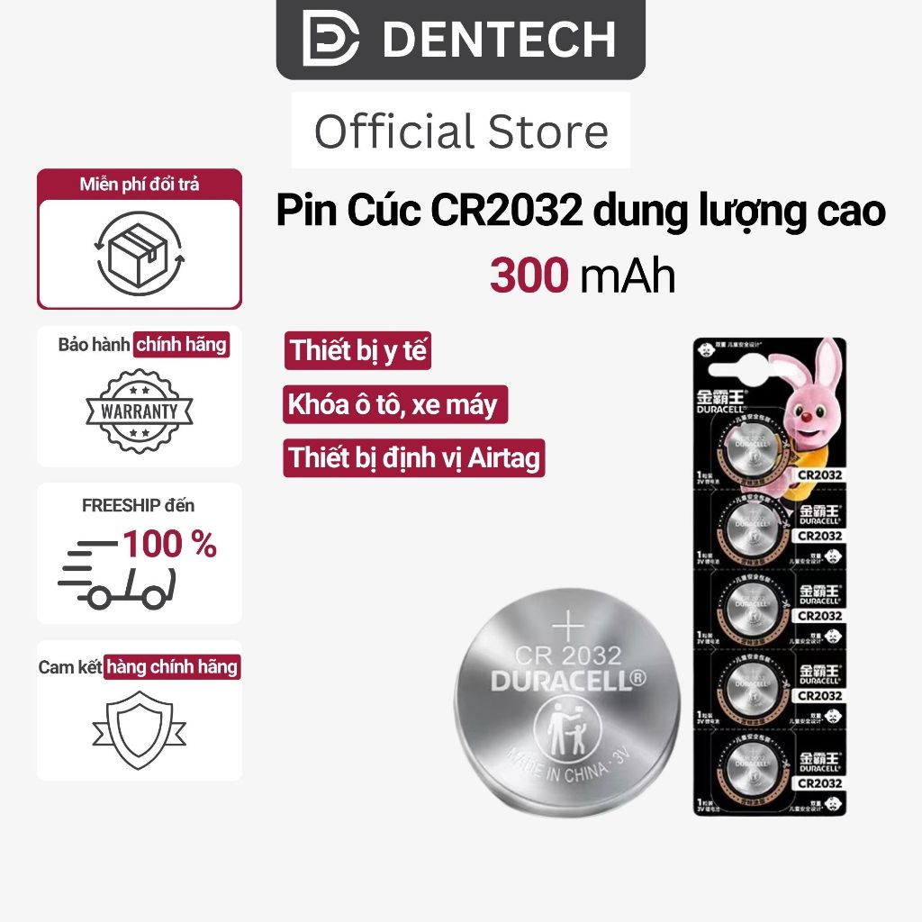 Pin cúc áo CR2032 DURACELL an toàn, dung lượng cao - PIN CHO AIR.TAG ...