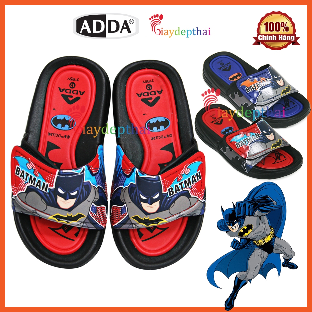 Dép cho bé trai Thái Lan quai ngang dán hình siêu nhân Batman Adda ...