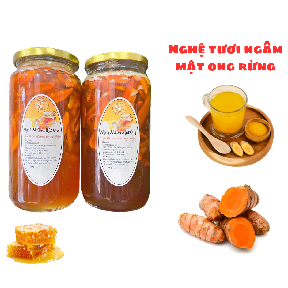 Nghệ ngâm mật ong rừng nguyên chất giúp làm đẹp và bảo vệ sức khoẻ ...
