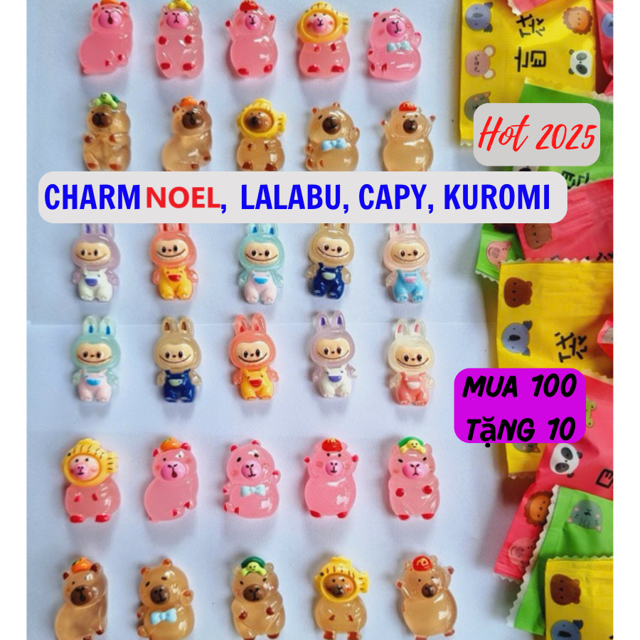 [ SỈ+ HỎA TỐC] Túi mù Charm, LABUBU, CAPY, KUROMI, GẤU DÂU nhiều mẫu ...