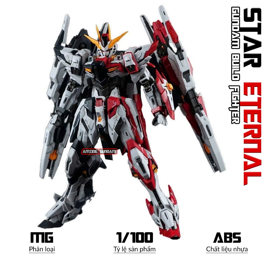 Mô hình Star Eternal Trans Đỏ/Đen, 1/100 Model Kit, Đồ chơi lắp ráp ...