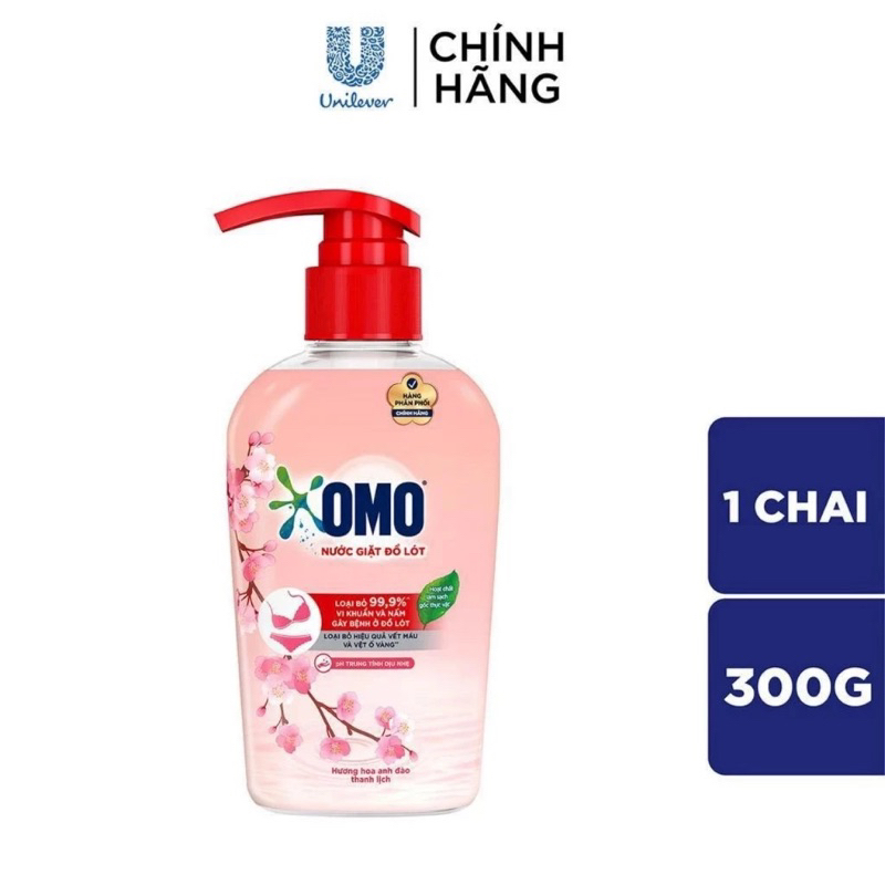 NƯỚC GIẶT ĐỒ LÓT CHUYÊN DỤNG OMO HƯƠNG HOA ANH ĐÀO CHAI 300Ml | Shopee Việt Nam