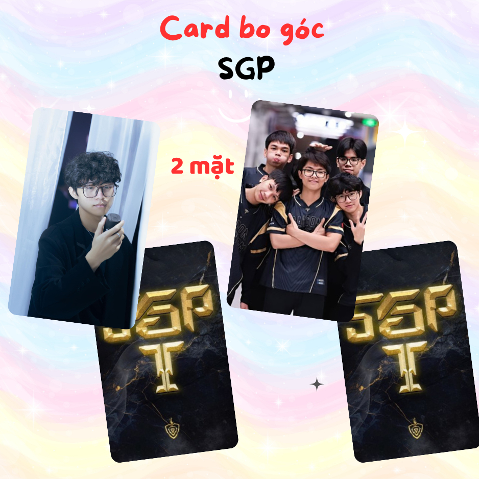 Set 10 card bo góc SGP 2 mặt size 5.5x9cm - chỉnh số lượng để mua nhiều ...