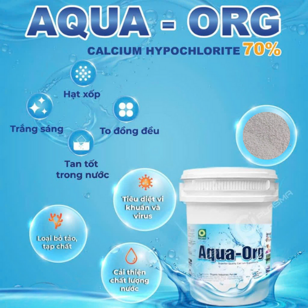 45Kg Clo Aqua- ORG Dạng Bột 70% Ấn Độ, Clo Ấn Độ chính hãng 100% ...