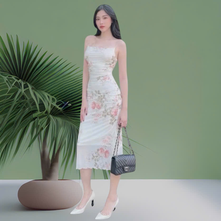 Đầm 2 Dây Lưới Hoa Dáng Dài Gợi Cảm ( Hoả Tốc ) CC027 | Shopee Việt Nam