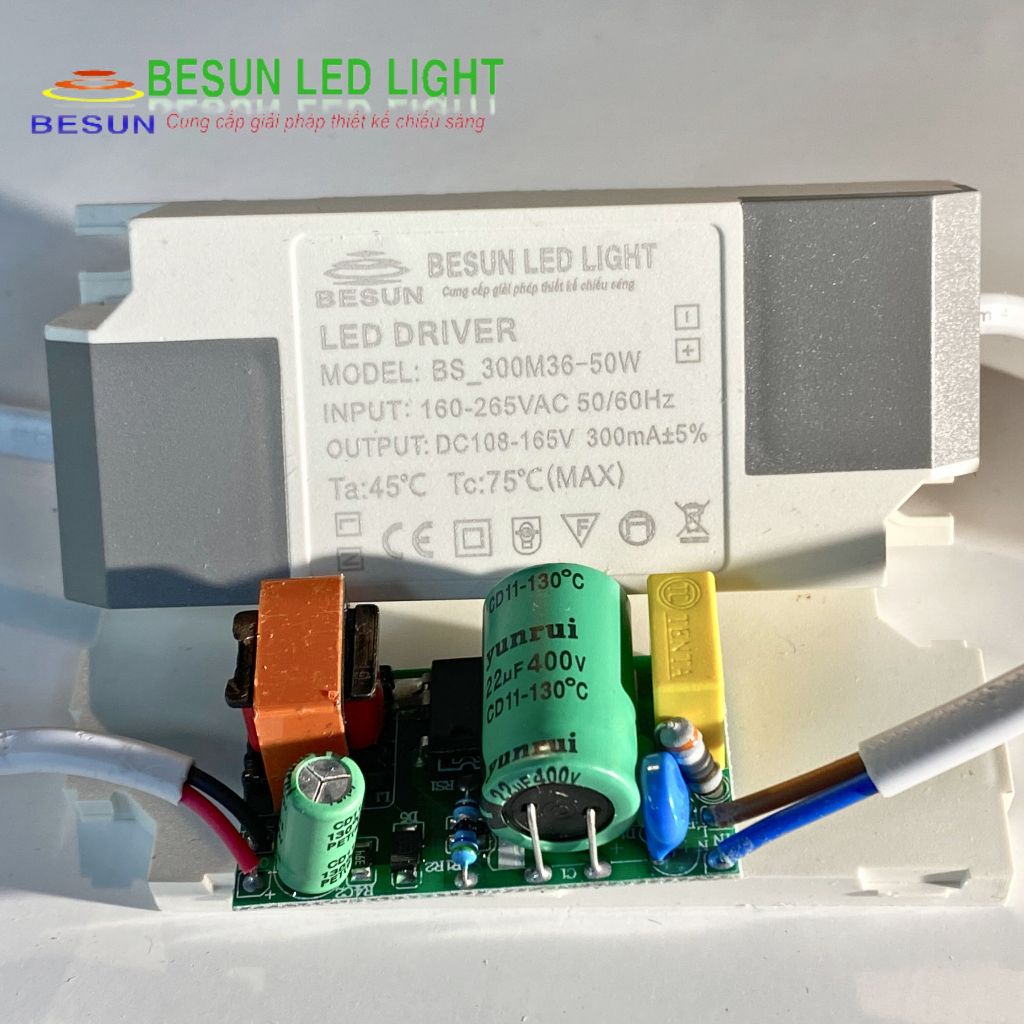 Nguồn Đèn LED 50W [Driver] 108-165VDC Tăng Phô Cho Đèn LED Panel ...