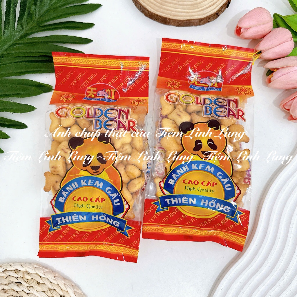 Bánh kem gấu cao cấp Thiên Hồng (gói 180g), bánh gấu kem tuổi thơ, đồ ...