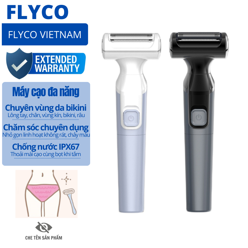 Flyco 2025 [Loại Tốt] Máy Cạo Đa Năng Toàn Thân Chuyên Dụng Vùng Mặt, Lông Tay, Chân, Cạo Râu ...