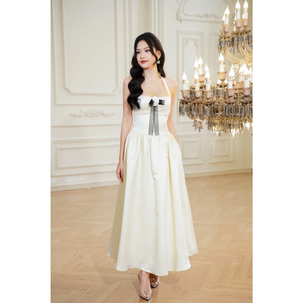 Đầm Nữ Đi Tiệc Tafta Form Xòe Dài Sang Trọng (Kèm Nơ)- EROS DRESS - GOÛT DE JUN | Shopee Việt Nam