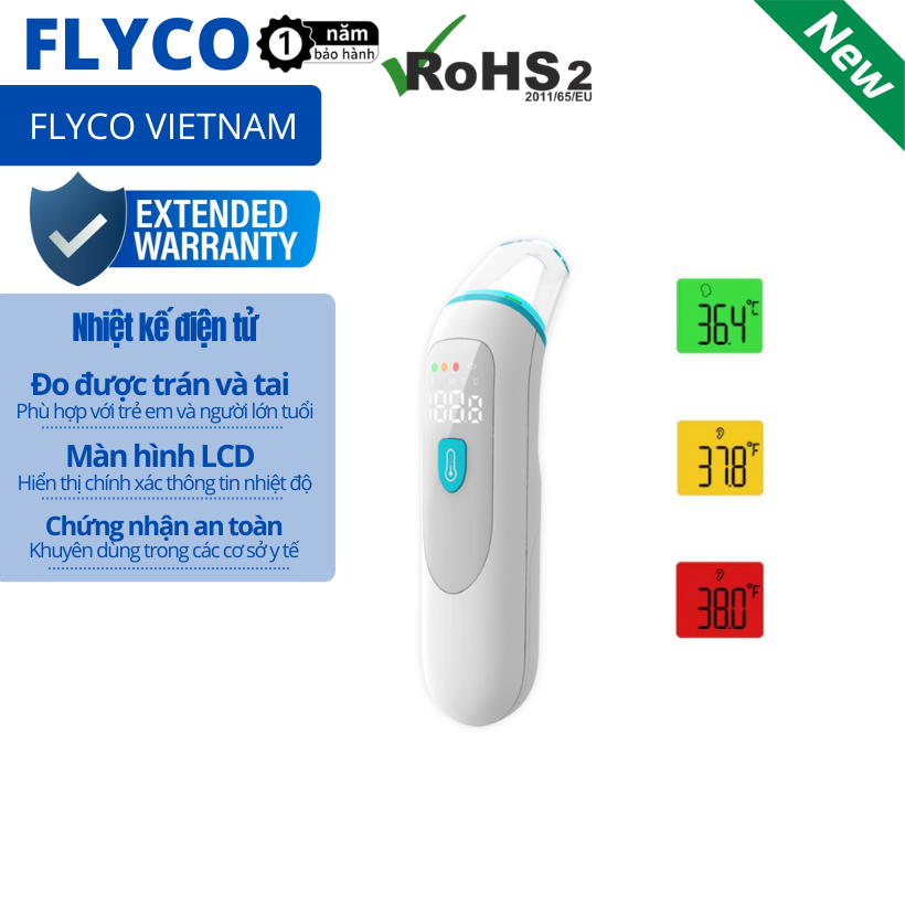 [Voucher 20%][2024] Nhiệt Kế Điện Tử Thông Minh 2in1 Đo Được Tai Và Trán Hợp Cho Bé, Người Lớn ...