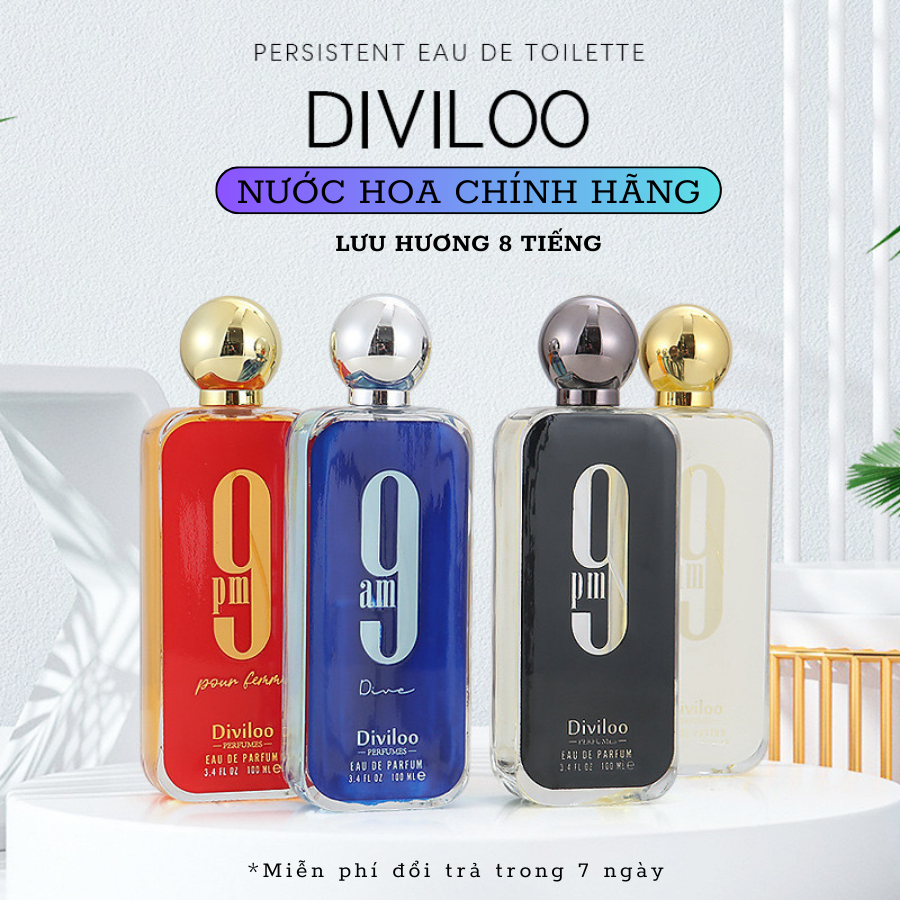 Nước hoa nam Dubai 9PM, 9AM DIVILOO 100ml Nam tính, sang trọng | Shopee ...