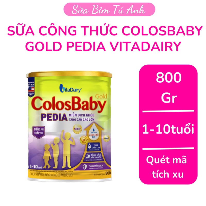 [Quét mã tích xu] Sữa Colosbaby Gold Pedia 800g (1-10tuổi) | Shopee ...