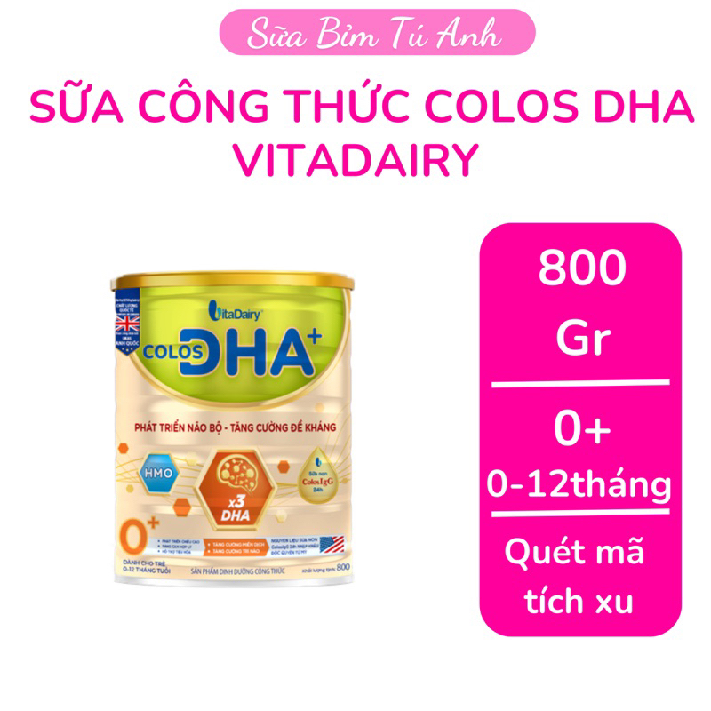 Sữa bột Colos DHA VitaDairy đủ số 800gr | Shopee Việt Nam