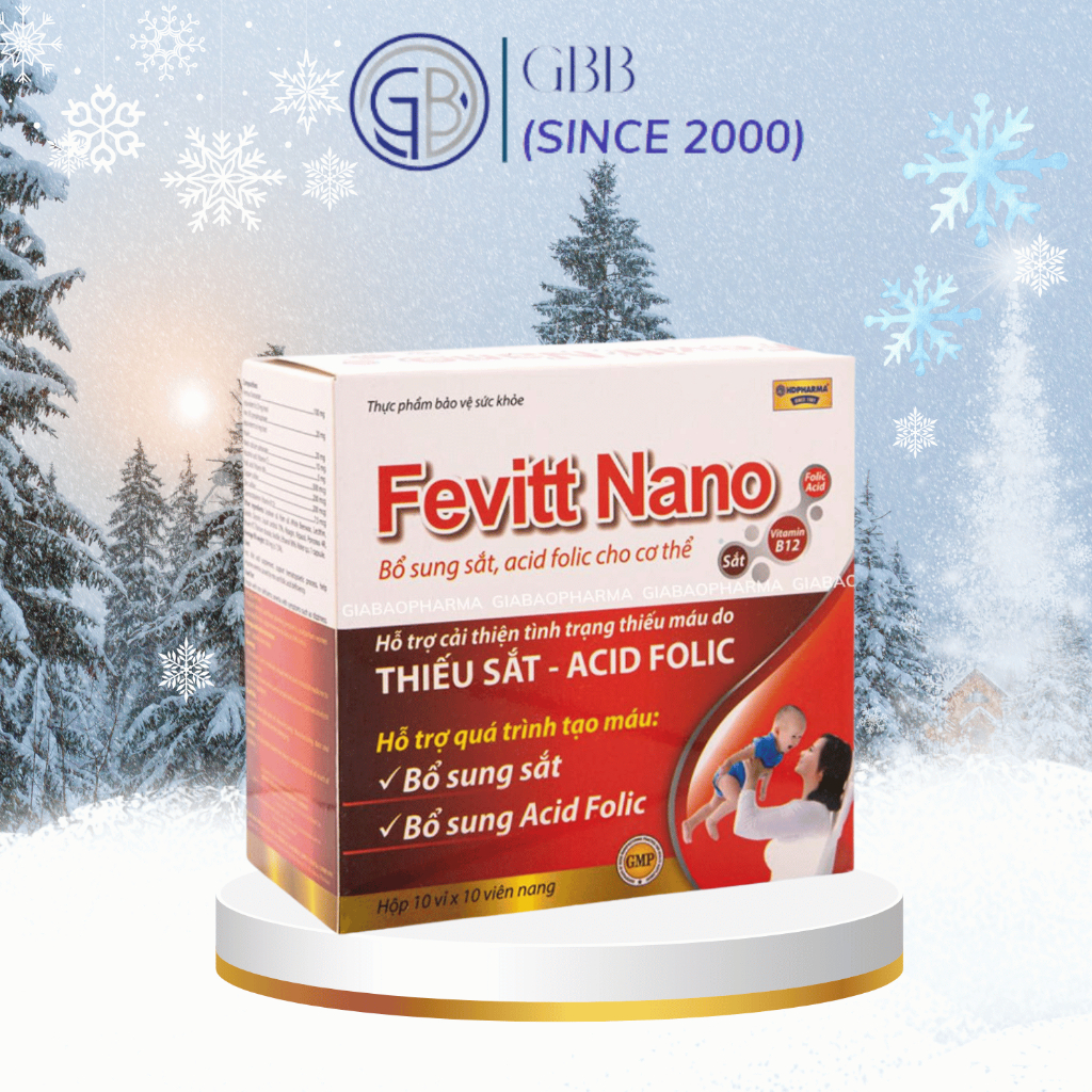 Viên uống bổ sung sắt Fevit Nano bổ máu, cải thiện tình trạng thiếu máu ...